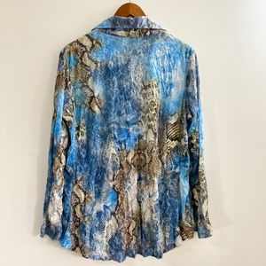 David Cline | Tops | David Cline Crushed Shirt Cobra Snake Abstract Xl ...